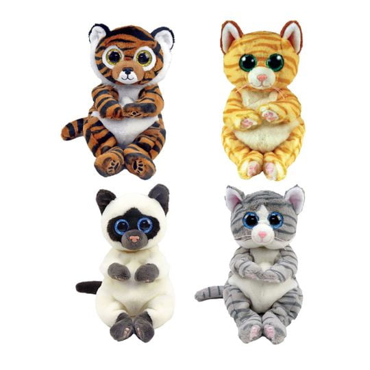 TY Beanie Babies (Bellies) - SET of 4 CATS (Clawdia, Mango, Miso, Mitzi ...