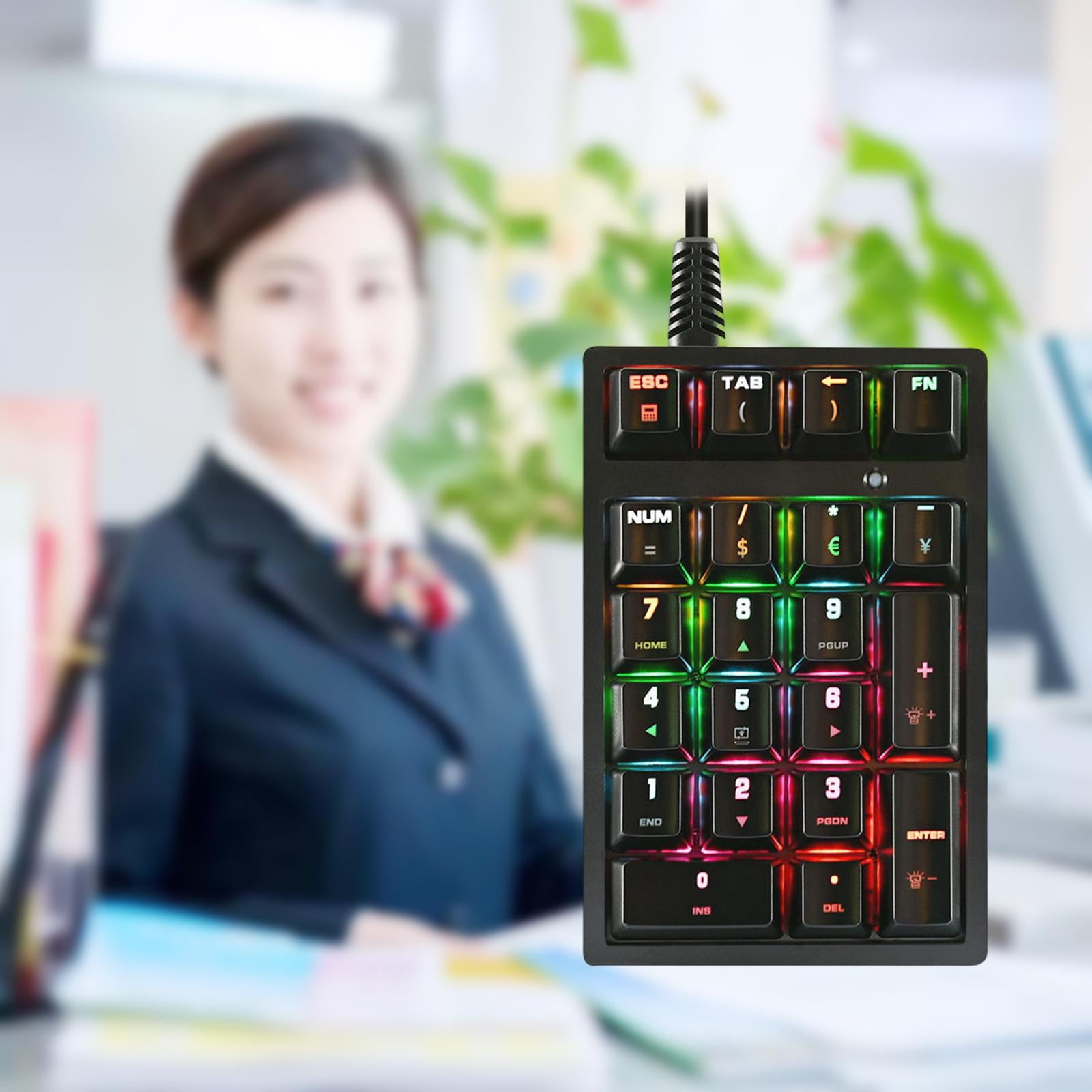 K21 Mechanical Numeric Keypad 2 RGB Lighting Effect Blue Switches USB ...