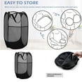 Mesh pop-up laundry basket is easy to open and fold, easy to store ...