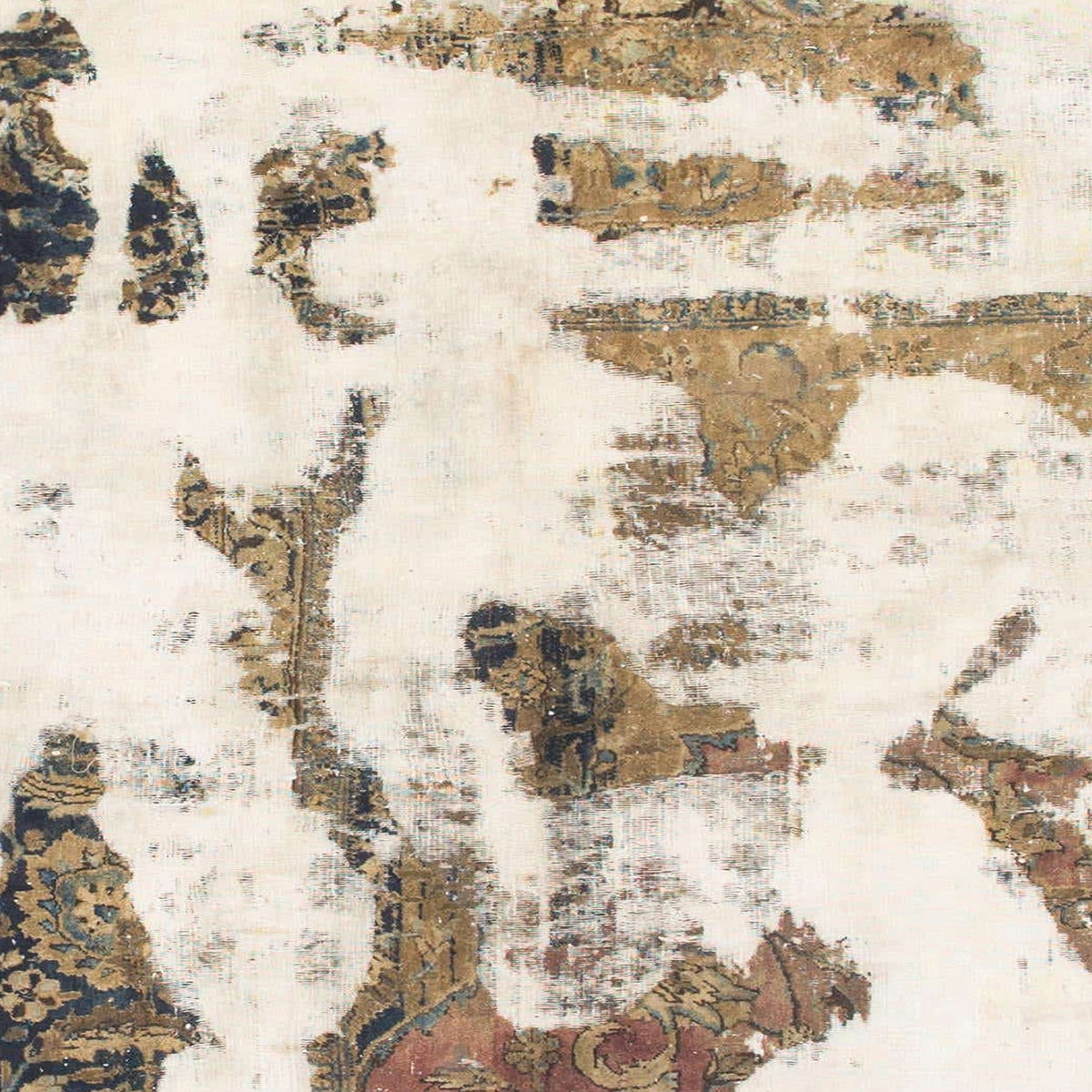 Ahgly Company Indoor Square Abstract Gold Abstract Area Rugs, 6' Square ...