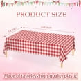 6Pcs Red White Checkered Disposable Table Cover 54×108 Inch, Gingham ...