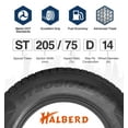 HALBERD 6PR ST215/75D14 14in Trailer Tires, Load Range C, Fuel-saving Design, Smooth ...