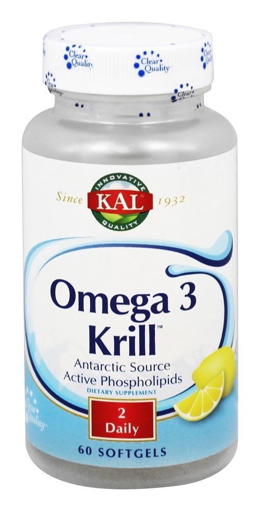 Kal - Omega 3 Krill Lemon - 60 Softgels - Walmart.com