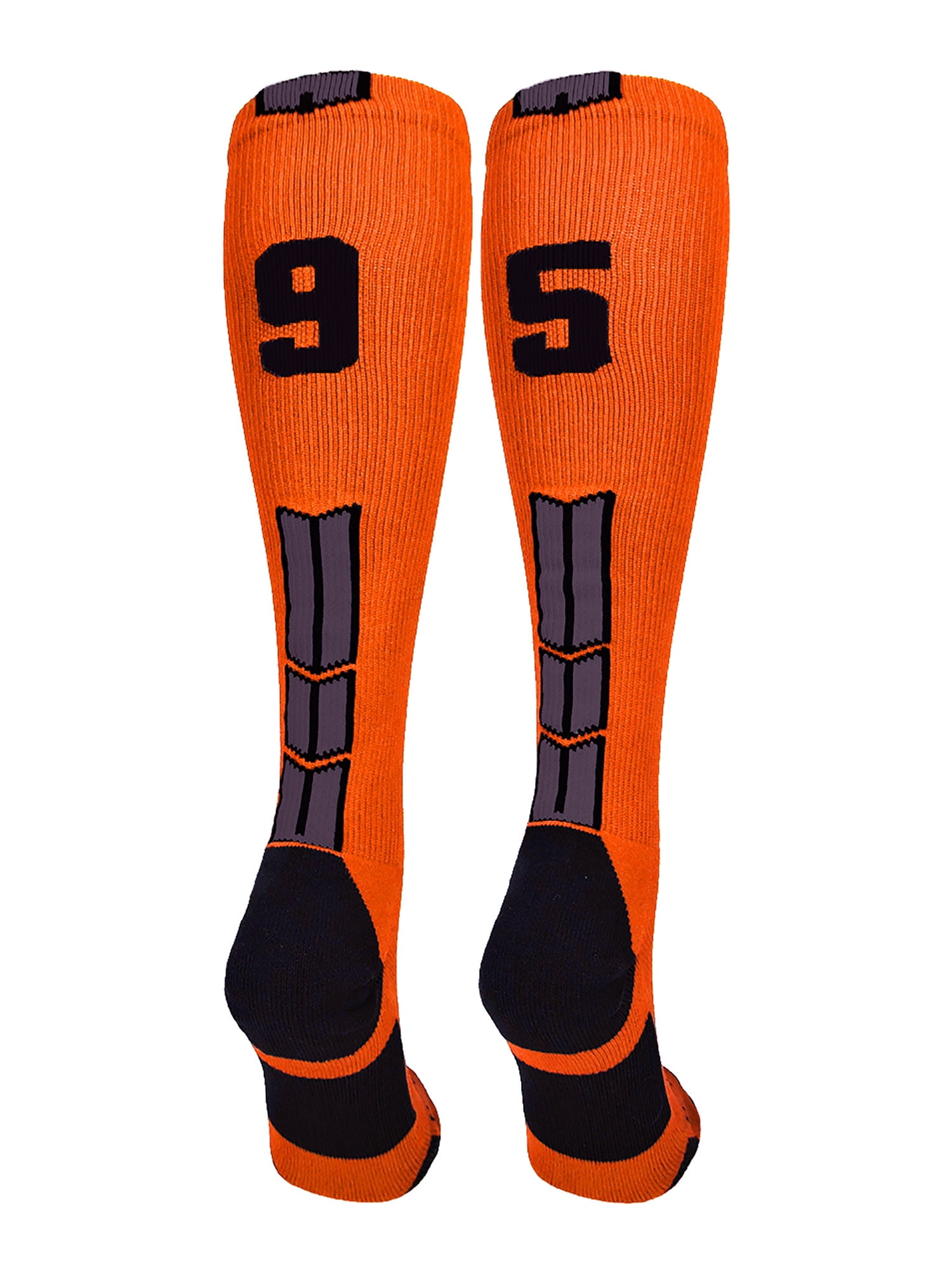 Orange/Black Player Id Over the Calf Number Socks (#95, Small ...