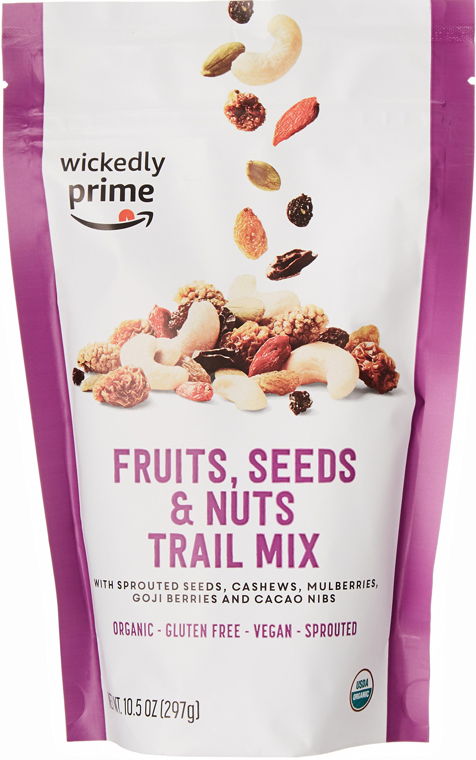 Wickedly Prime Organic Sprouted Trail Mix, Fruits, Seeds & Nuts, 10.5 ...