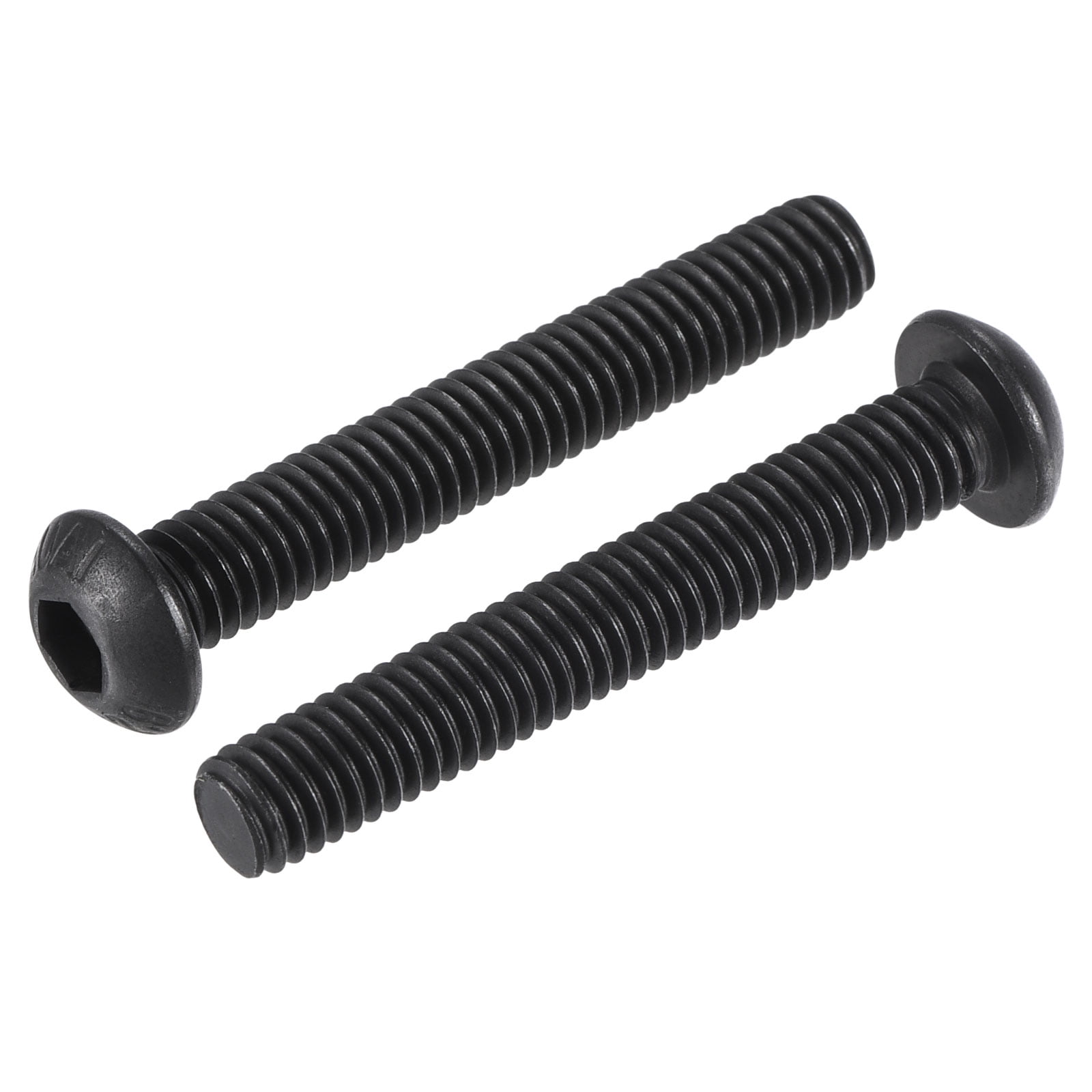 Uxcell M6x40mm Hex Socket Button Head Bolts Alloy Steel Blackening 25 ...