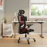 Union & Scale Flexfit Hyken Red Mesh Task Chair with Office Swivel and ...