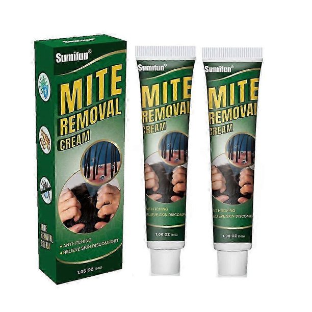2x Mite Removal Cream Antibacterial Ointment Anti-Itching Remove Pubic ...