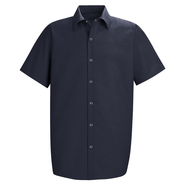 Red Kap® Men's Short Sleeve Specialized Pocketless Work Shirt - Walmart.com