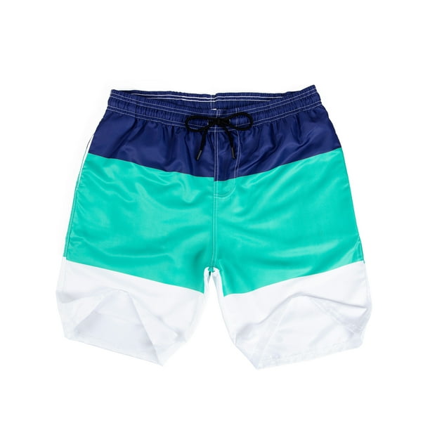Sayfut Mens Hawaiian Surf Shorts Colourblock Printed Board Short Swim