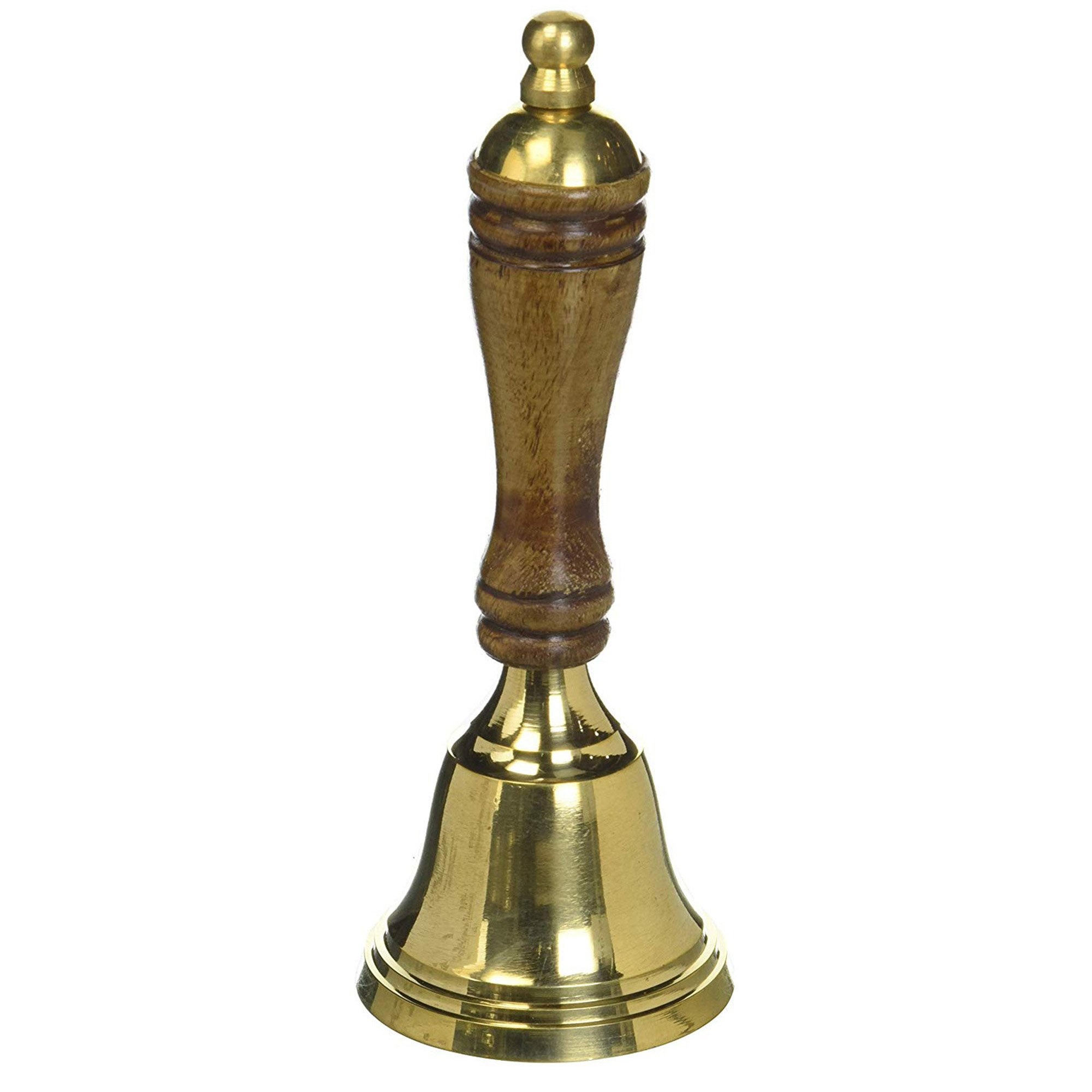 Wooden Handle Brass Bell 6" - Walmart.com