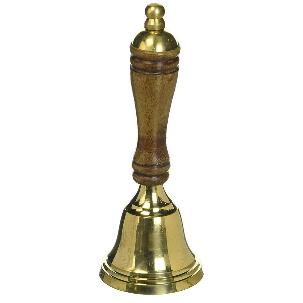 Wooden Handle Brass Bell 6" - Walmart.com - Walmart.com