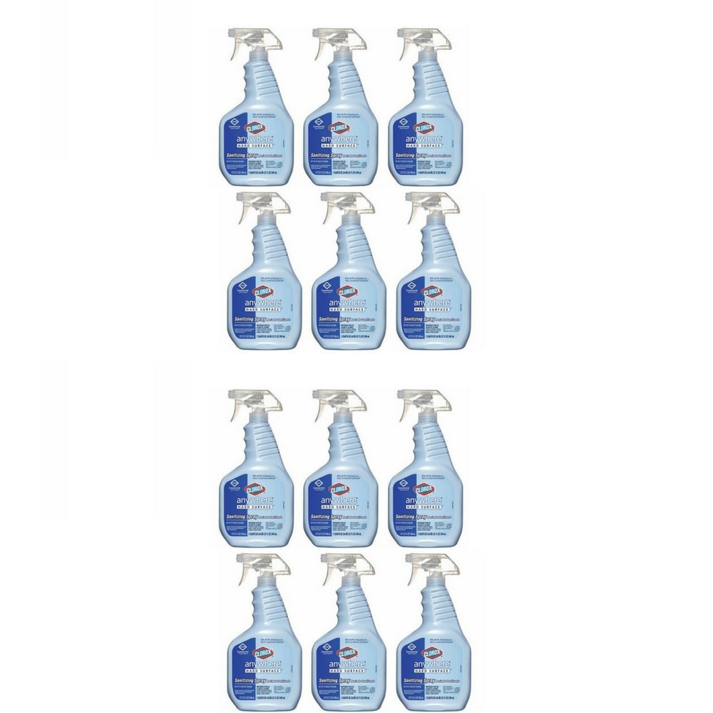 Clorox Anywhere Hard Surface Sanitizing Spray, 32 Ounces, (12-pack ...