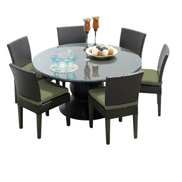 Pluto 60 Inch Outdoor Patio Dining Table With 6 Chairs - Walmart.com