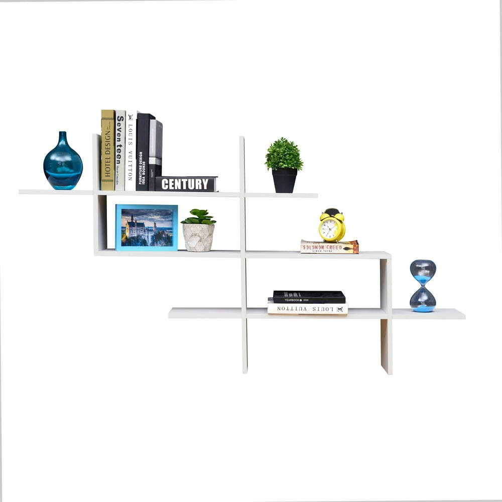 Danya B. 3-Tier Hanging Wall Mount Floating Ladder Accent Shelf with ...