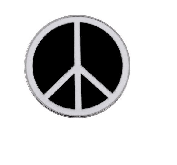 BLACK PEACE SIGN Belt Buckle metal - New with box/tags - Walmart.com