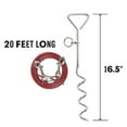 Everything You Need | Katzco Chrome Dog Stake With Leash Lead - Red 25 ...