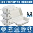 Biodegradable To Go Food Containers, Hinged Disposable Take Away Food ...
