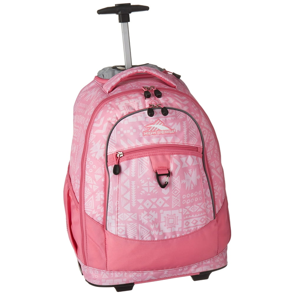 High Sierra - Chaser Wheeled Backpack (Block Print/Pink Lemonade ...