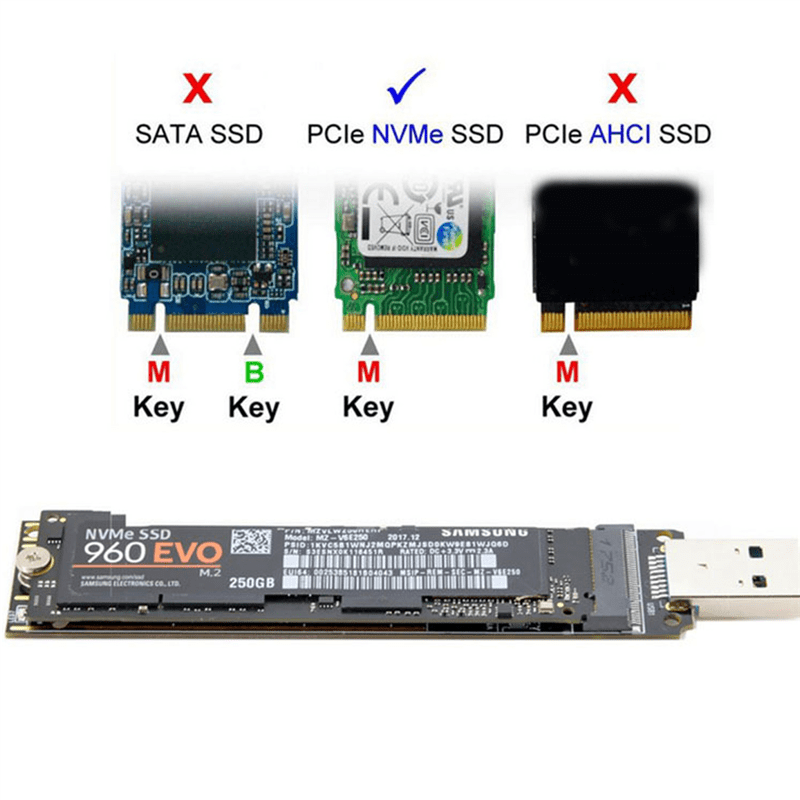 Buy NVME USB Adapter M.2 NVME SSD To USB 3.1 Adapter 10Gbps USB3.1 Gen ...