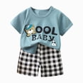 CAUYDY Toddler Boy Summer Short Clothes Sets Cotton Crewneck Tees ...