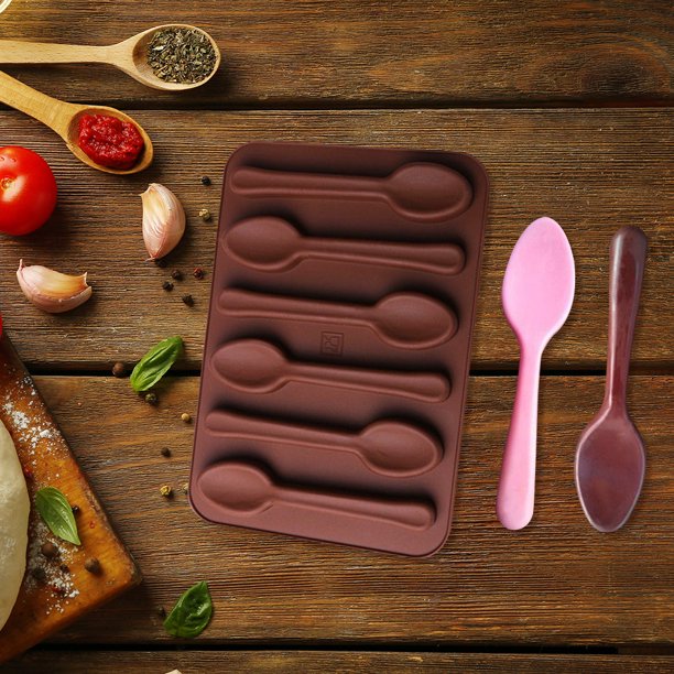 TB&W Silicone Chocolate Spoon Baking Non-stick Biscuit Cake Jelly Candy ...