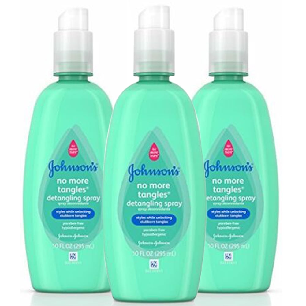 Pack of (3) Johnson And Johnson No More Tangles Spray Detangler , 10 Oz ...