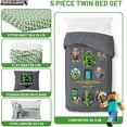 Minecraft Let's Minecraft 5 Piece Twin Size Comforter Set with Shams ...