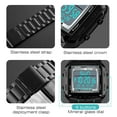 Men Digital Watch Casual Sports Wristwatch with 2 Time 5 Alarm 3ATM ...