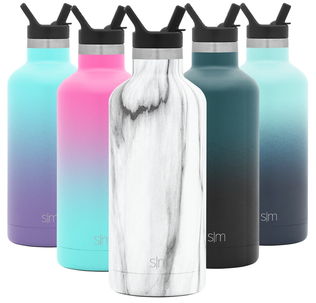 Simple Modern 32oz Ascent Water Bottle With Straw Lid - Stainless Steel ...