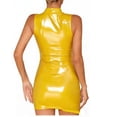 BaoFuBaoMei Bodycon Dresses for Women Shiny Patent Leather Outfits ...