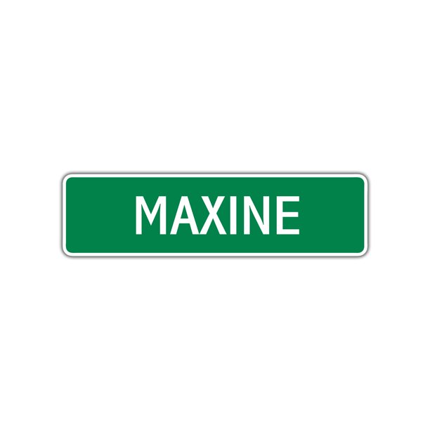 Maxine Girls Name Letter Printed Label Indoor Outdoor Novelty Wall ...