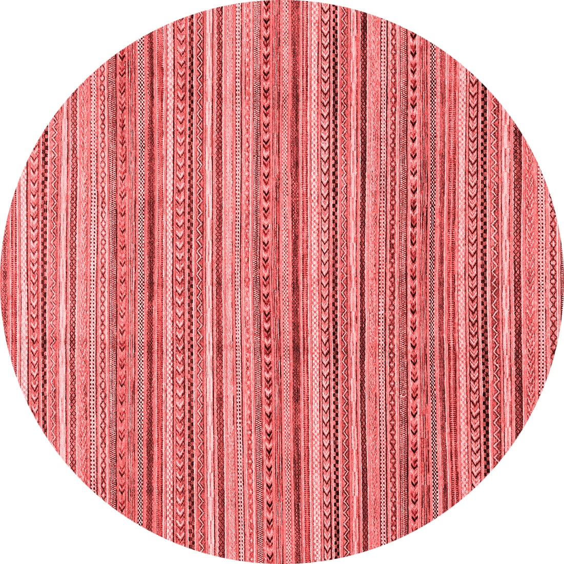 Ahgly Company Indoor Round Abstract Red Modern Area Rugs, 8' Round ...