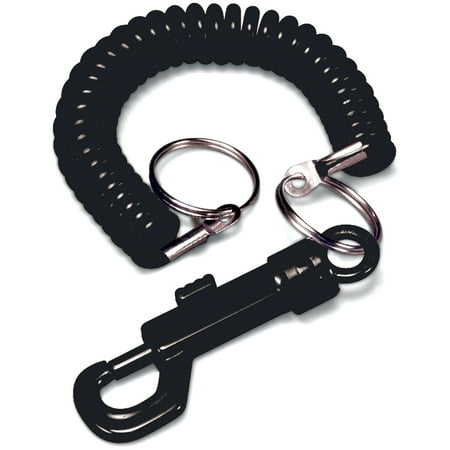 Coil Keychain with Clip, Black - Walmart.com
