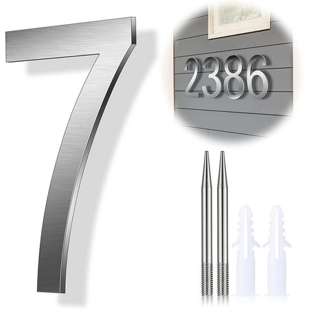 8 Inch Floating House Number Modern House Numbers 304 Stainless Steel ...