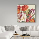 Trademark Fine Art 'Garden View Tossed Florals' Canvas Art by Lisa ...