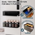 2-Pack Rack for Refrigerator, Shelf with Tall Guardrails to Falling ...