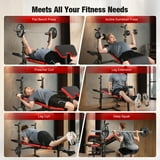 Weight Bench,Blacksmith 6-in-1 Foldable 800lb Capacity Weightbench Set ...