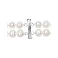 9 10mm Freshwater Cultured Pearl Sterling Silver Double Strand Necklace