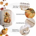 Bathroom Shower Curtain Orange Pumpkin Squirrel Fall Watercolor ...