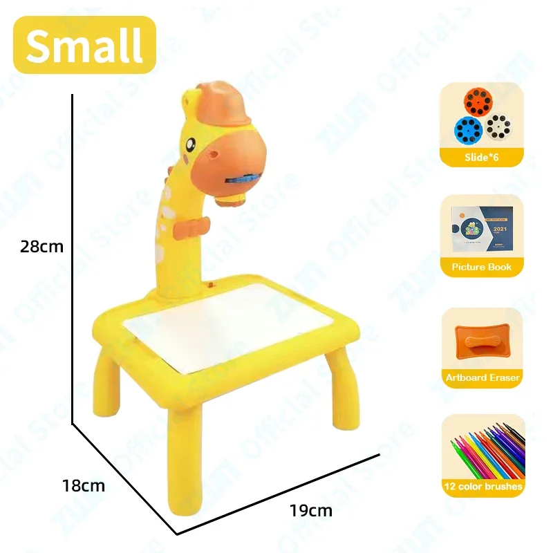 Mesa de dibujo con proyector LED para niños, juguete para pintar ...