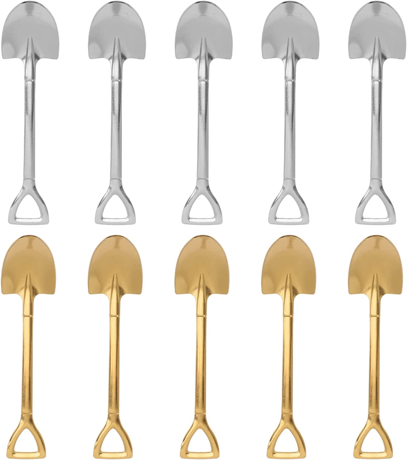Stainless Steel Shovel Shaped Spoons: 20pcs Shovel Shape Coffee Spoon ...