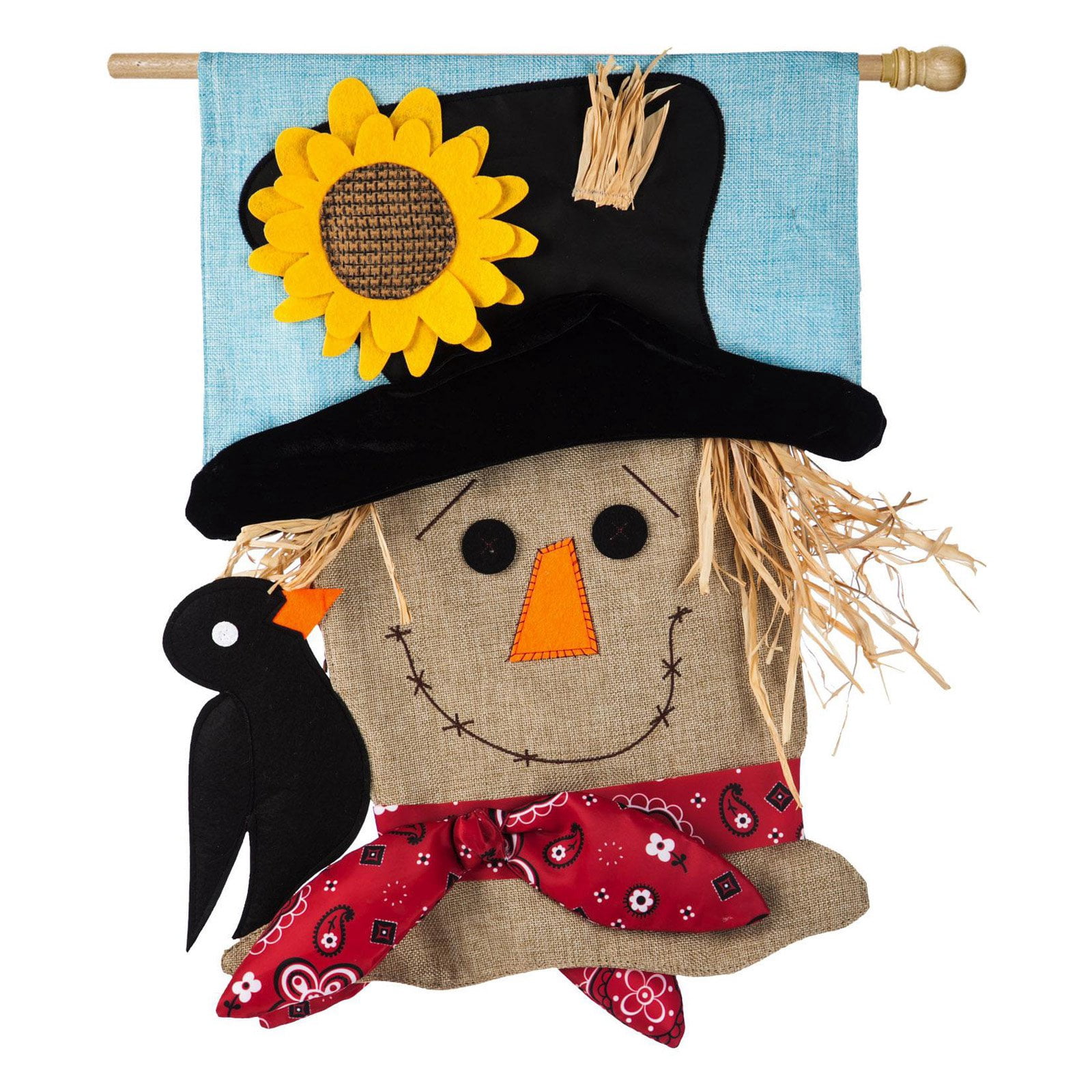 Evergreen Flag Scarecrow Season House Flag - Walmart.com