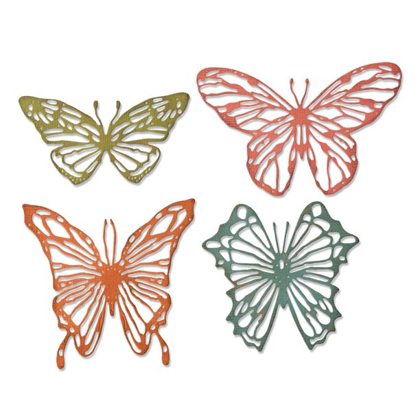 Sizzix Thinlits Die Set 4 Pack, Scribbly Butterflies by Tim Holtz - Walmart.com