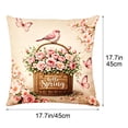 BSJJY Spring Summer Pink Floral Pillow Cover, 45x45cm Digital Print ...
