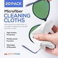 OPTIPAK Microfiber Lens Cloth - Eco Friendly Eye Glass Glasses Cleaning ...