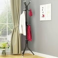 Large Freestanding Metal Coat Rack, Steel Hanger for Jackets, 68.9x17 ...