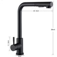 Black Pullout Kitchen Sink Faucet Countertop Mount Stream Sprayer ...