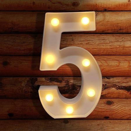 Light Up Numbers, Led Light Up Number Sign Night Light for Wall Decor ...