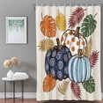 Bathroom Shower Curtain Cartoon Thanksgiving Pumpkins Waterproof Shower ...